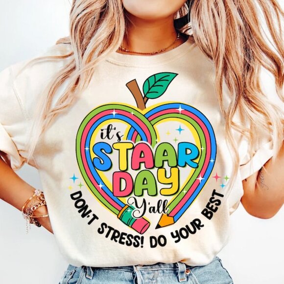 Tops Its Star Day Dont Stress Do Your Best Test Day Testing Day Shirt